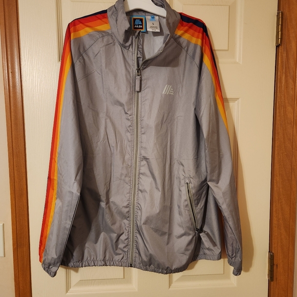 Aldi | Jackets & Coats | Aldi Windbreaker Jacket Adult Size L Full Zip ...